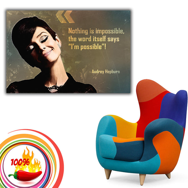 Audrey Hepburn Quote Nothing is Impossible Poster – My Hot Posters