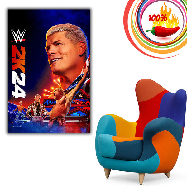WWE 2K24 2024 Game Poster – My Hot Posters