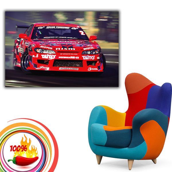 Drifting Tuning Red Car Auto Poster – My Hot Posters