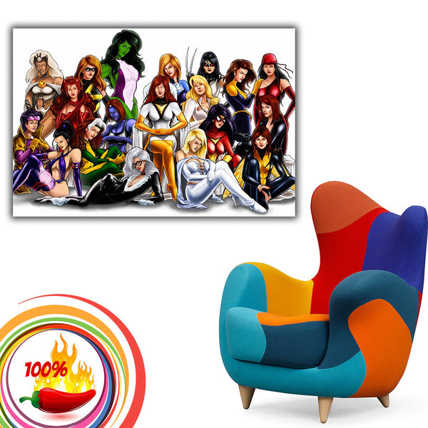 Girls Women Comics Superheroes Poster – My Hot Posters