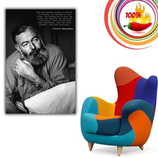 Ernest Hemingway Motivational Quotes Poster – My Hot Posters