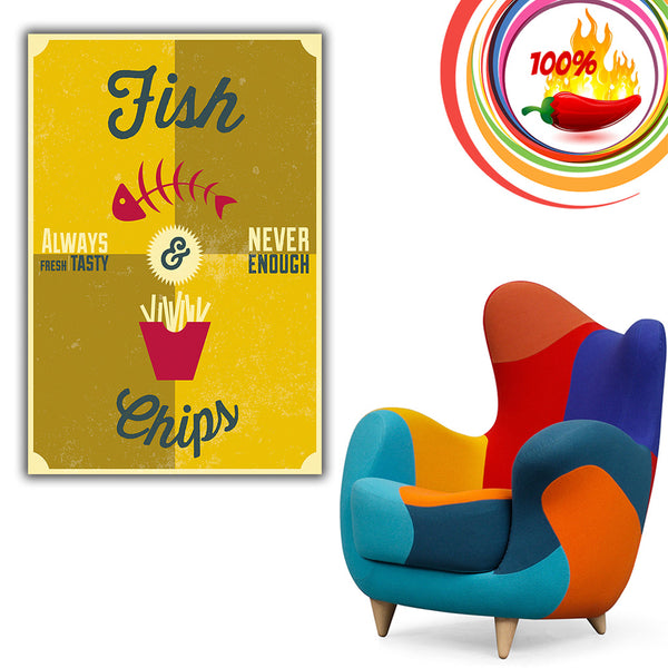 Fish and Chips Kitchen Poster – My Hot Posters