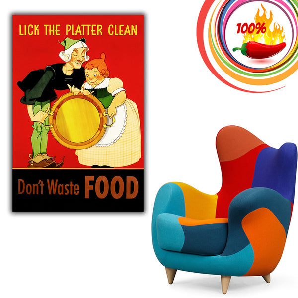 Lick the Plate Clean Kitchen Poster – My Hot Posters