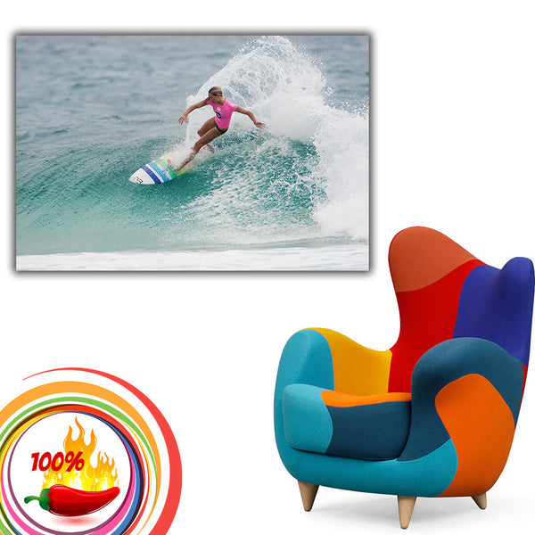 Sports Surfing Wave Woman Girl Poster – My Hot Posters