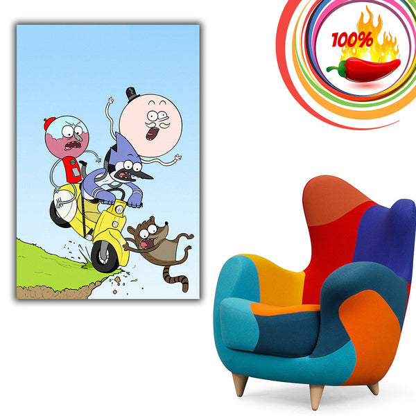 The Regular Show Characters Funny Humor Cartoon Poster – My Hot Posters