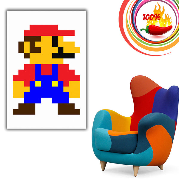 Mario 8 Bit Pixel Old Classic Retro Game Poster – My Hot Posters