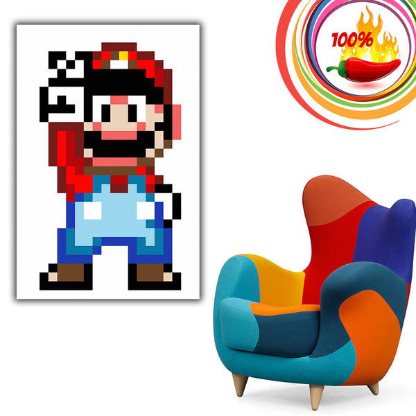 Super Mario Pixel Old Classic Retro Game Poster – My Hot Posters
