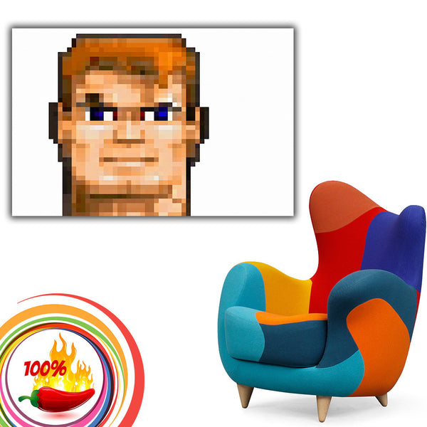 Wolfenstein 3D Face Old Classic Retro Game Poster – My Hot Posters