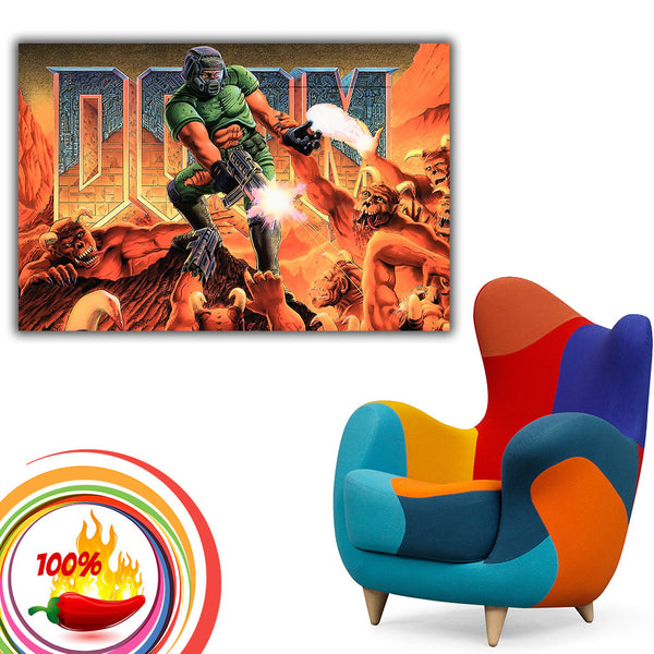 Doom 1 Old Classic Retro Game Poster – My Hot Posters