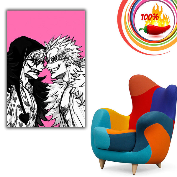 One Piece Corazon & Doflamingo Anime Poster – My Hot Posters
