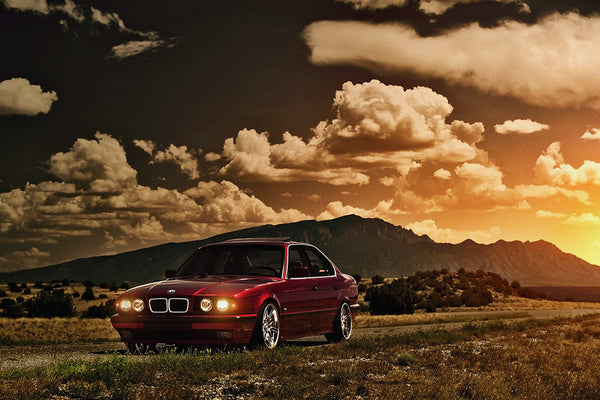 BMW 5 Series E34 M3 Old Car Auto Poster Sunset – My Hot Posters