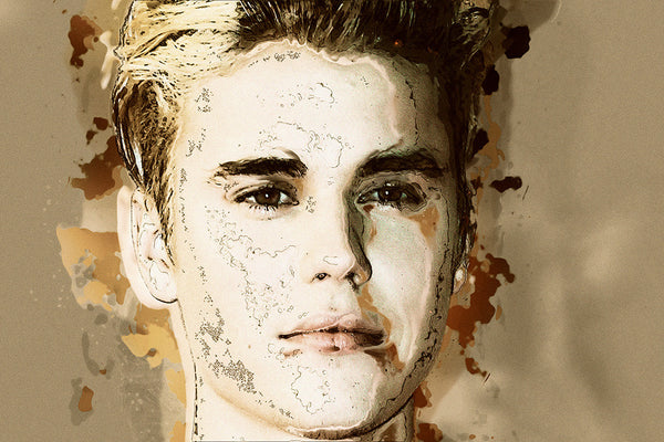 Justin Bieber Face Poster – My Hot Posters