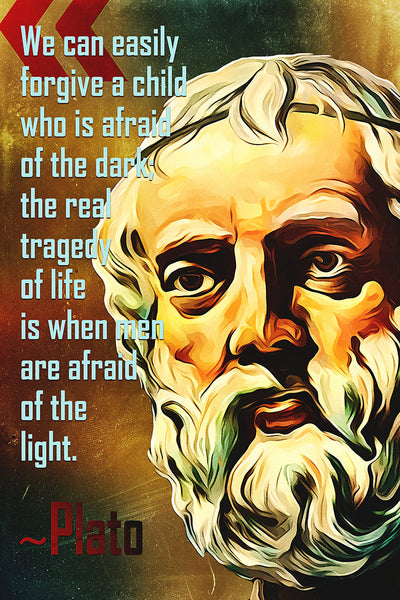 Poster With Quote By Plato Plato On Conquering Self, Plato Art Print,