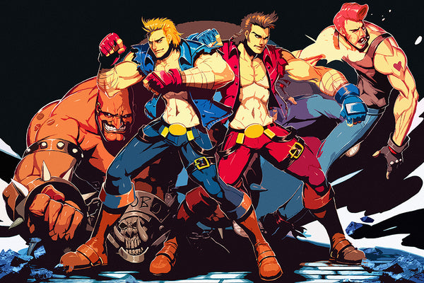 Double Dragon Neon Old Classic Retro Game Poster – My Hot Posters