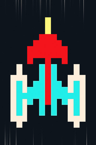 Galaxian Ship Old Classic Retro Game Poster – My Hot Posters